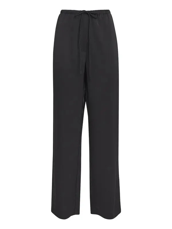 Camilla And Marc Satin Drawstring Trousers - Black