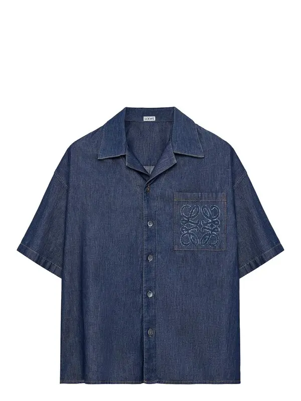 Loewe Chambray Short-sleeve Shirt - Blue