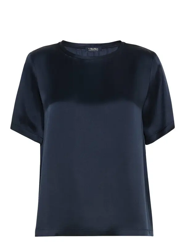 Max Mara Silk T-shirt - Navy