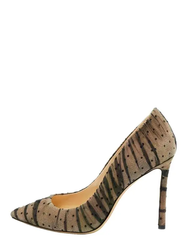 JIMMY CHOO Romy Dotted Mesh Pumps - Neutrals