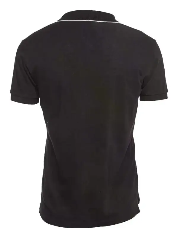 Emporio Armani Piqué Short-sleeve Polo Shirt - Black