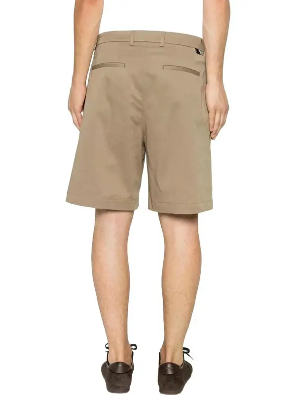 LOW BRAND Tailored Shorts With Pleated Detail - Neutrals