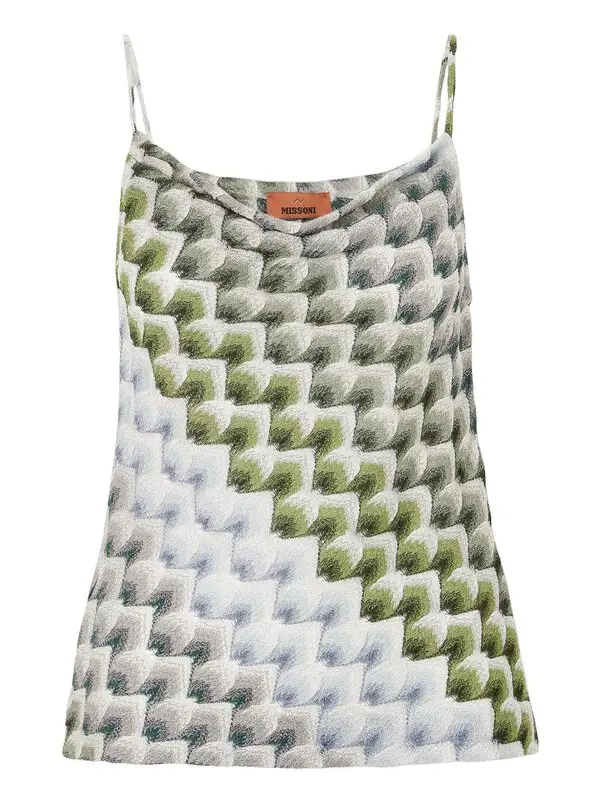 Missoni Metallic Crochet-knit Tank - Multi