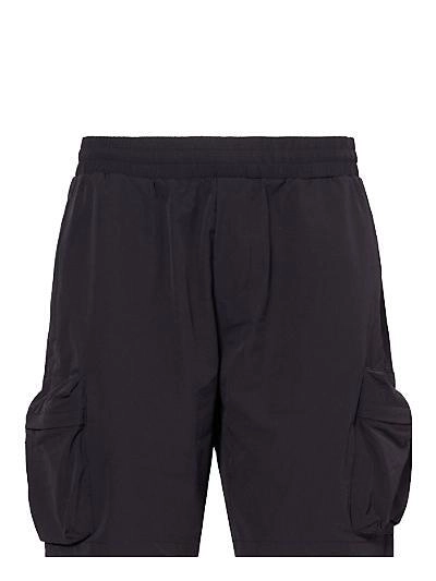 ARNE Patch-pocket Woven Cargo Shorts - Black