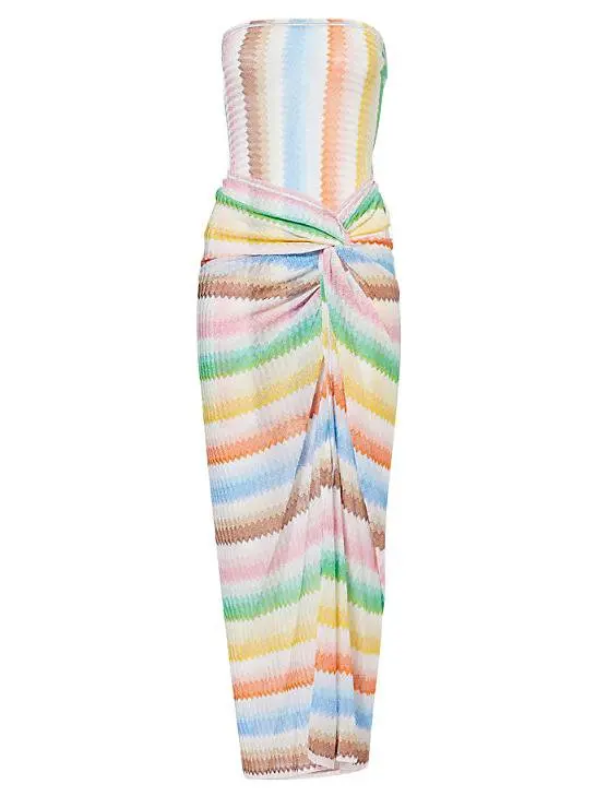 Missoni Bandeau Ruched Knitted Cover-up - Multi
