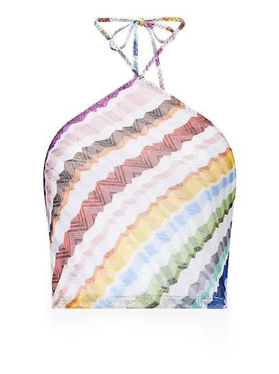 Missoni Halter-neck Cropped Knitted Top - Multicolor