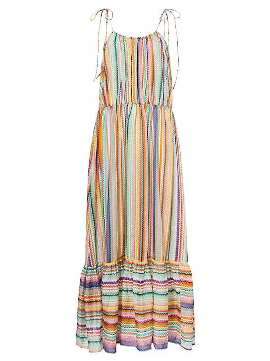 Missoni Zig-zag Print Cotton And Silk-blend Maxi Cover-up - Multi