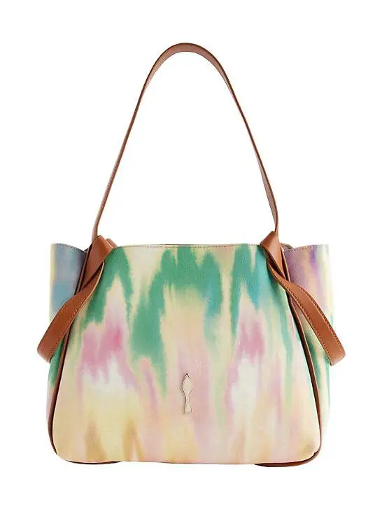 CHRISTIAN LOUBOUTIN Bettina Small Tie Dye Canvas Tote Bag - Multi/cuoio