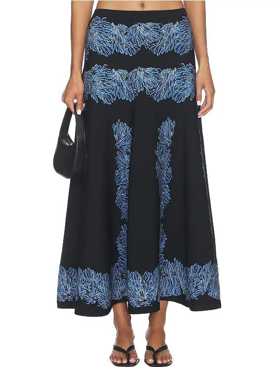 Ulla Johnson Alessia Knit Jacquard Skirt In . Also - Multi