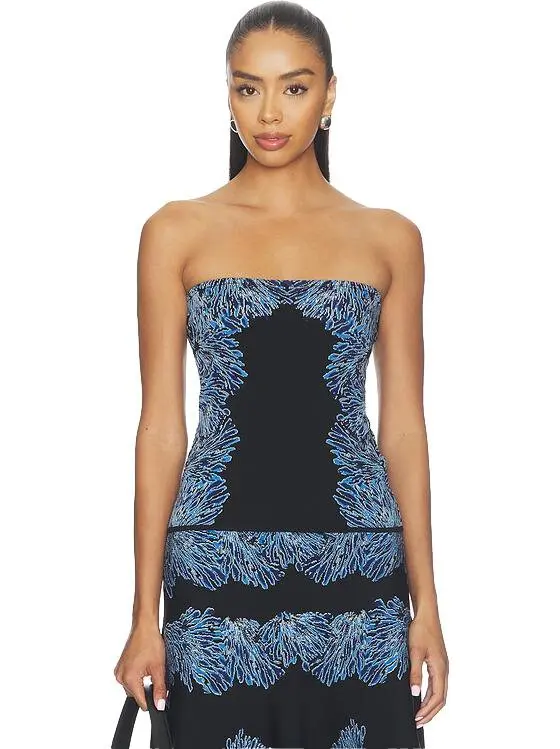 Ulla Johnson Madelie Strapless Knit Jacquard Top - Multi