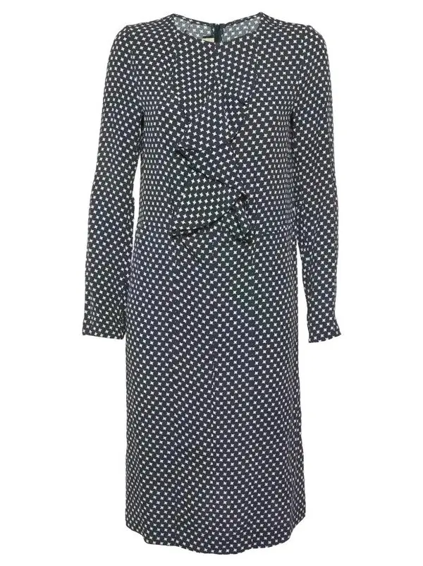 Marni Ruffled Printed Midi Dress - Blue