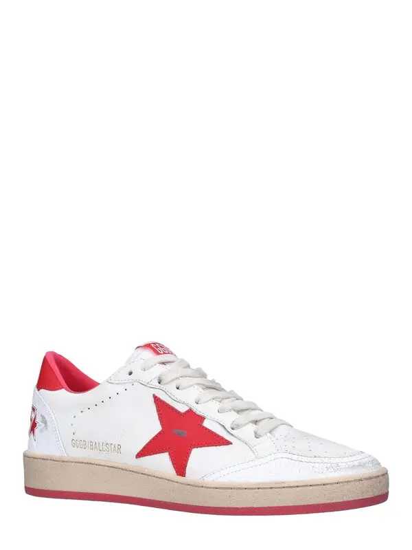 GOLDEN GOOSE Ball Star Leather Sneakers - White