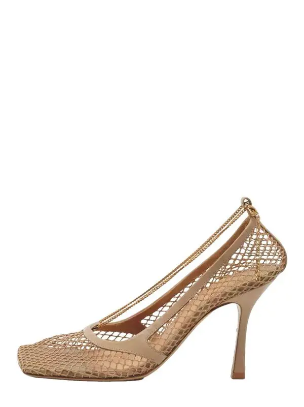 Bottega Veneta Stretch Mesh Heeled Pumps - Neutrals
