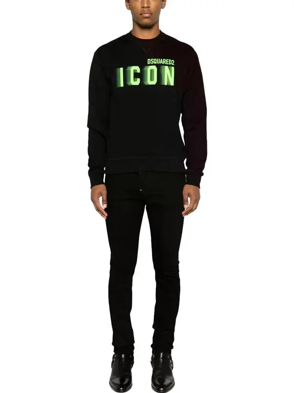 Dsquared2 Icon-print Cotton Sweatshirt - Black