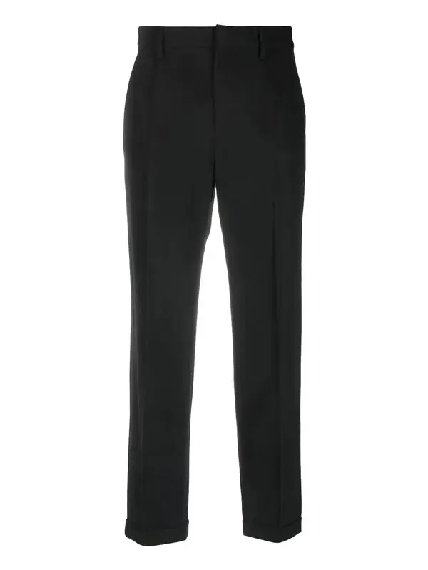 Dsquared2 Slim-fit Tailored Trousers In Virgin Wool - Black