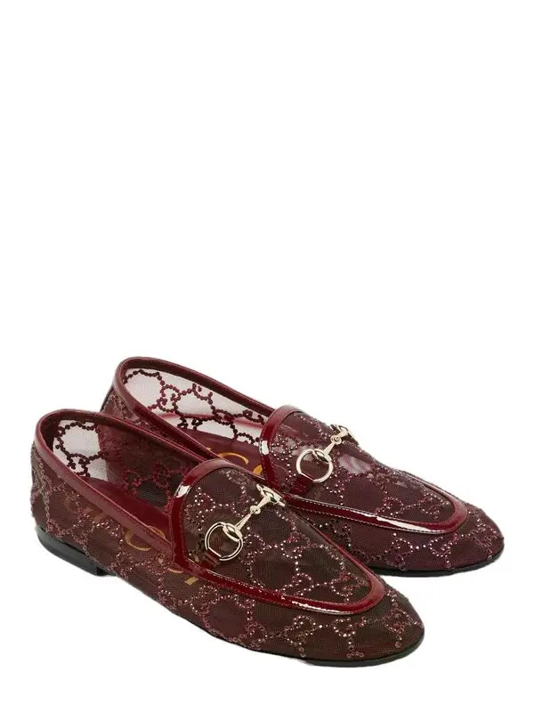 Gucci Jordaan Mesh Loafers - Red