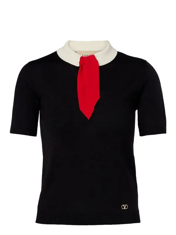Valentino Garavani Vlogo Wool-blend Sweater - Black