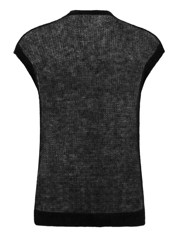 Dsquared2 Mohair Blend Knitted Vest - Black