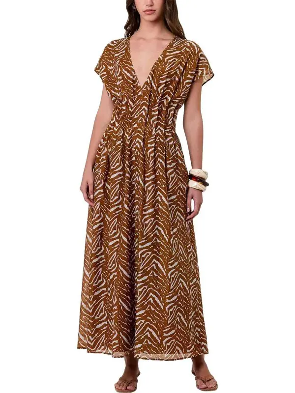 NICHOLAS Marley Dress Abstract Animal - Brown