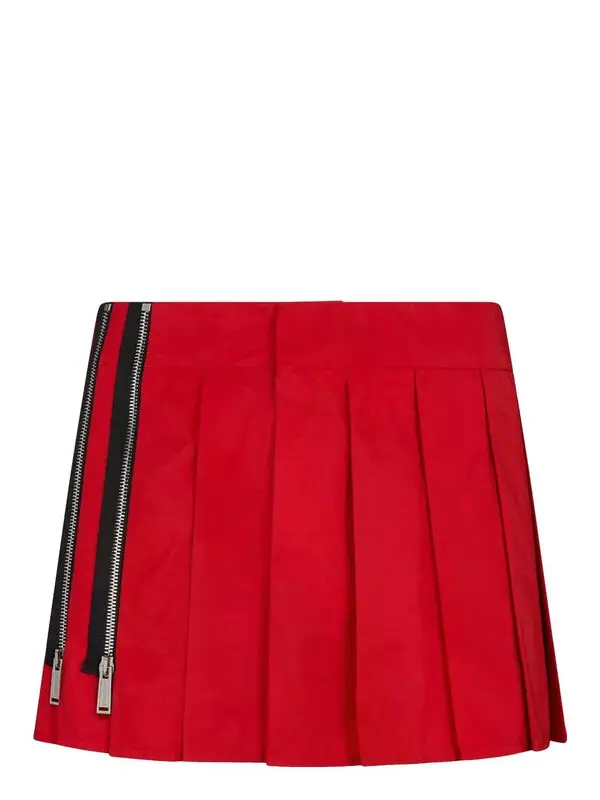 Dsquared2 Pressed Crease Zip Detail Skirt - Red