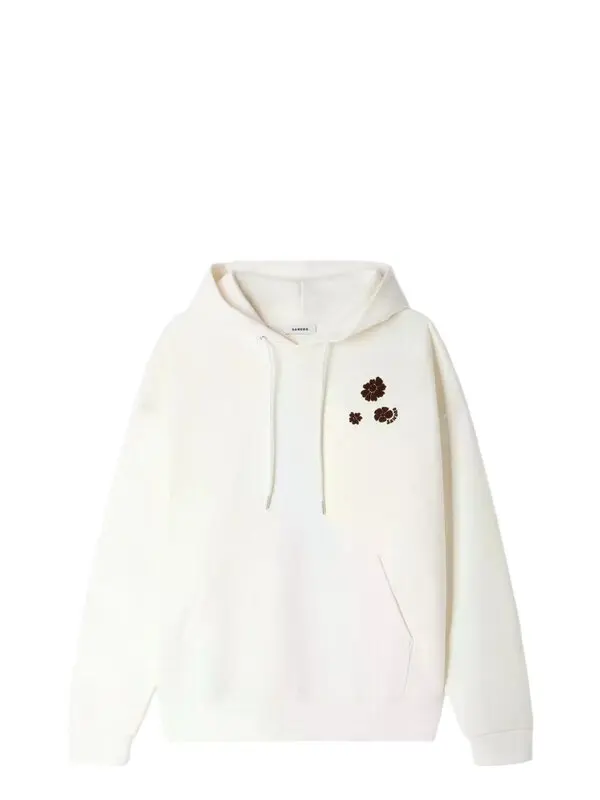 Sandro Floral Print Hoodie - Neutrals