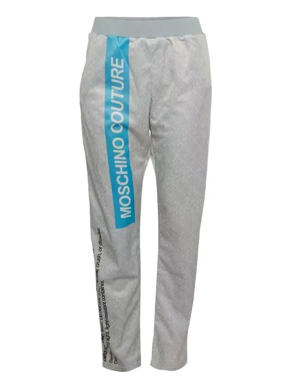 Moschino Logo Print Track Pants - Grey