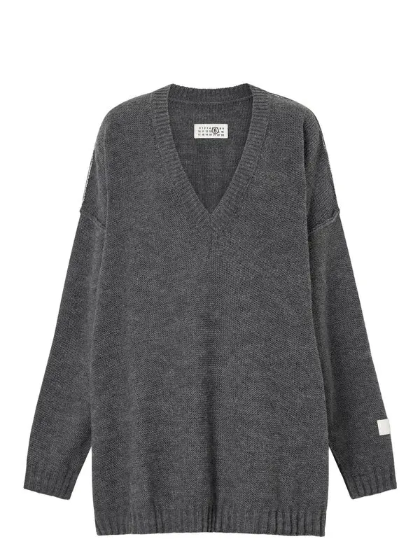 MAISON MARGIELA Oversized Wool And Alpaca-blend Sweater - Gray