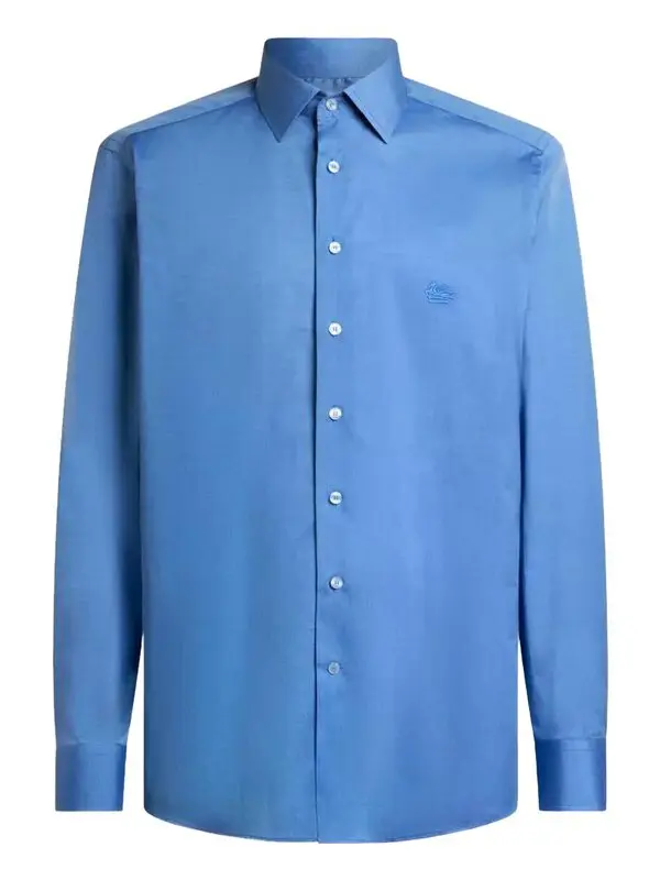Etro Pegaso-embroidered Shirt - Blue