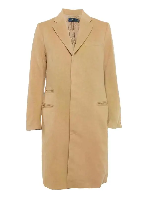 Polo Ralph Lauren Beige Single-breasted Coat With Notched Lapels - Neutrals