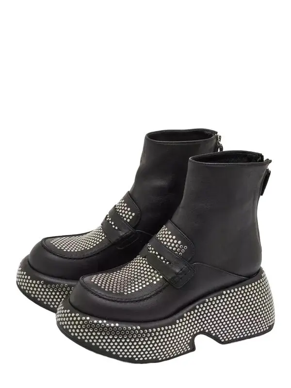 Loewe Stud Embellishment Platform Boots - Black