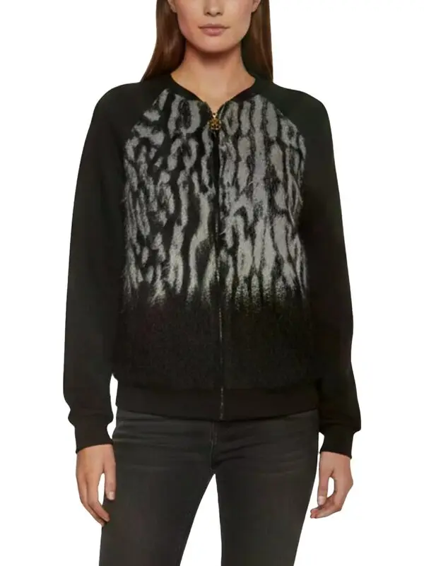 Roberto Cavalli Gym Mohair-blend Jersey Jacket - Black