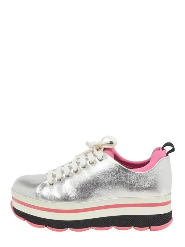 Prada Linea Platform Sneakers - Silver