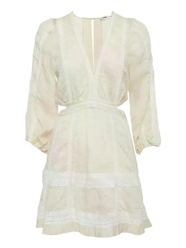 Sandro Alaya Cutout Dress - Neutrals