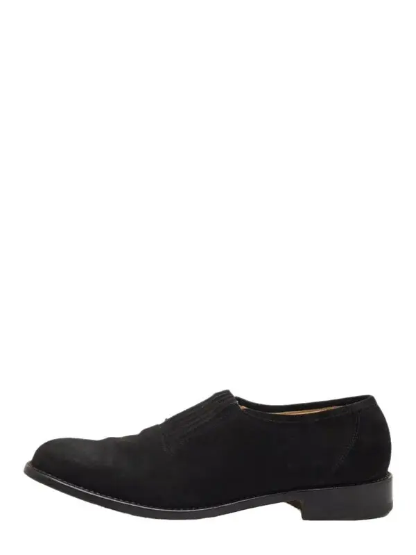 Manolo Blahnik Suede Almond Toe Loafers - Black