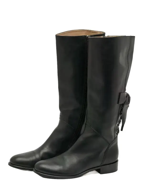 Valentino Garavani Leather Knee-high Boots - Black