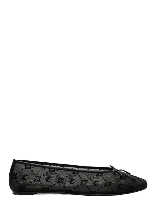 MARINE SERRE Moonogram Mesh Ballet Flats - Black
