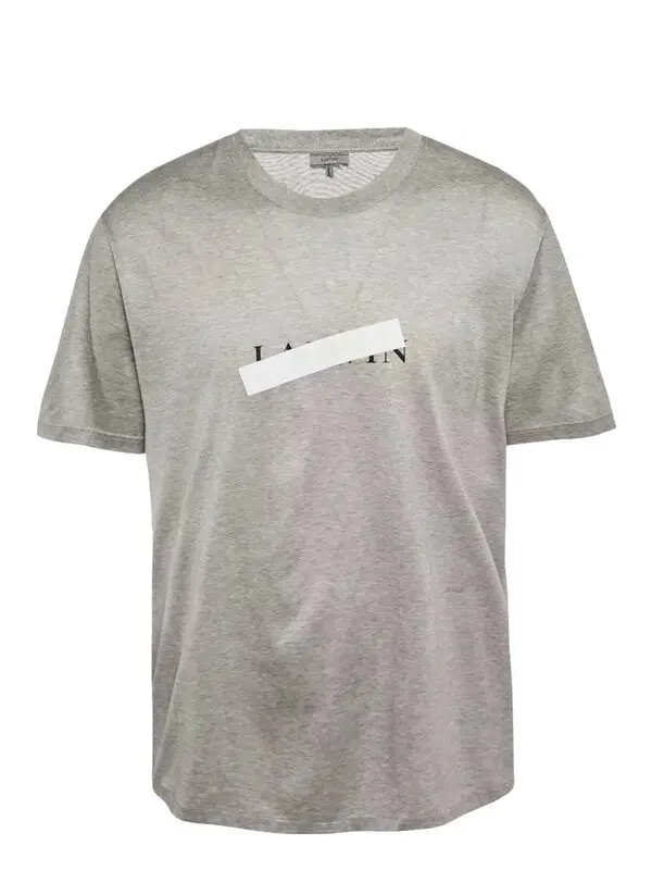 LANVIN Logo Reflective Tape T-shirt - Grey