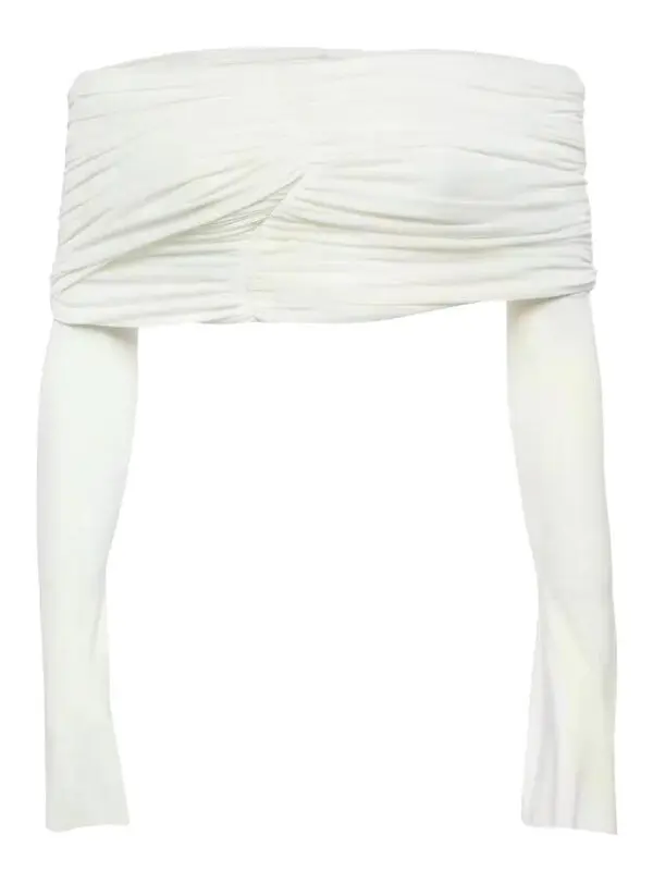 424 Draped Off-shoulder Top - Neutrals