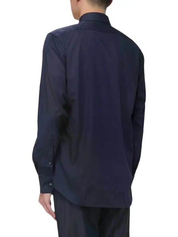 BROOKSFIELD Long-sleeve Poplin Shirt - Blue