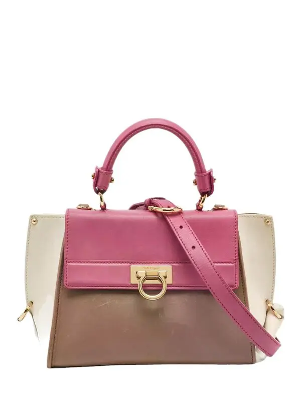 FERRAGAMO Sofia Gancini Tote Bag - Brown