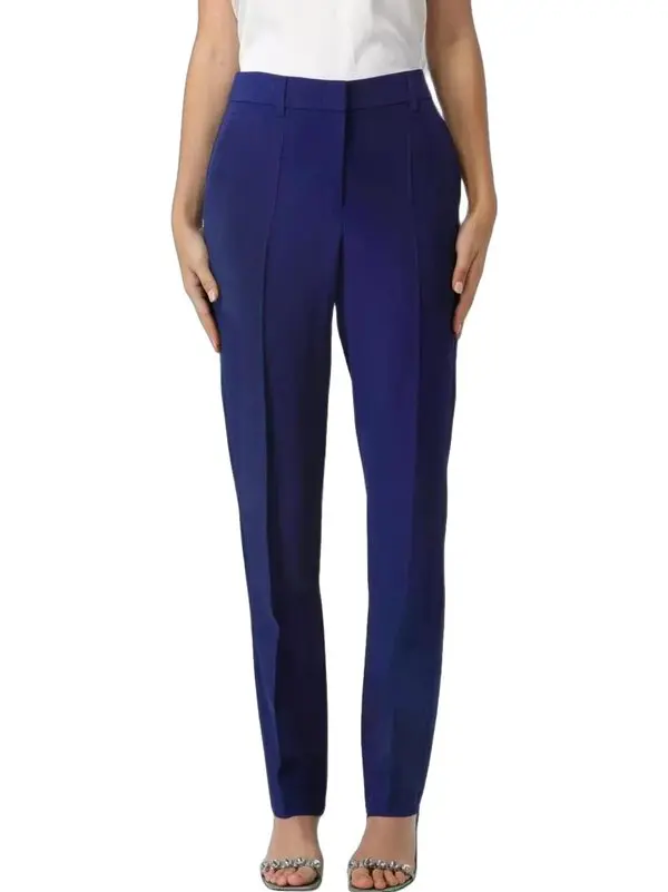 Emporio Armani Cady Crepe Tailored Trousers - Blue