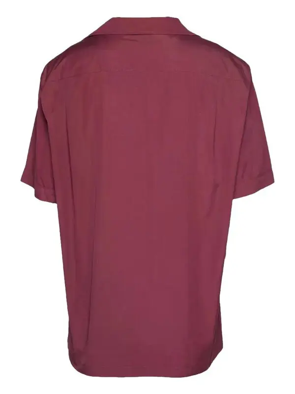 Dolce & Gabbana Logo-plaque Bowling Shirt - Red