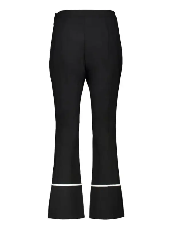 ELLERY Contrast-trim Flared Trousers - Black