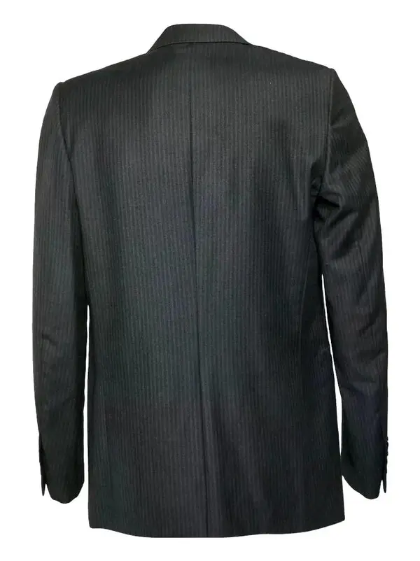 Dior Striped-pattern Single-breasted Blazer - Grey