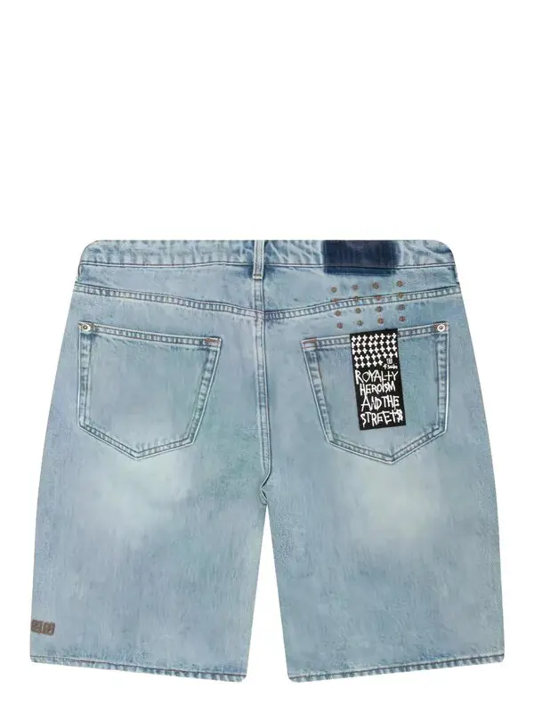 Ksubi Anti K Embroidered Shorts - Blue