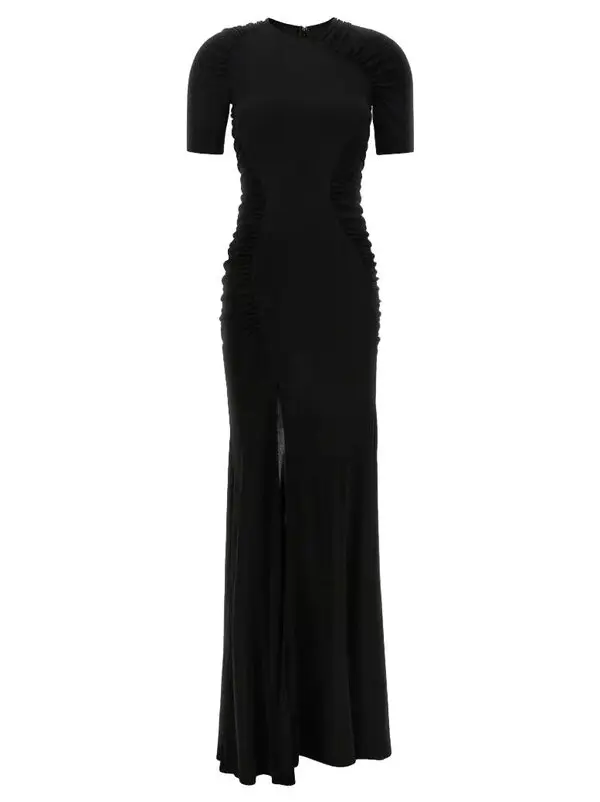 Victoria Beckham Ruched Detail Maxi Dress - Black