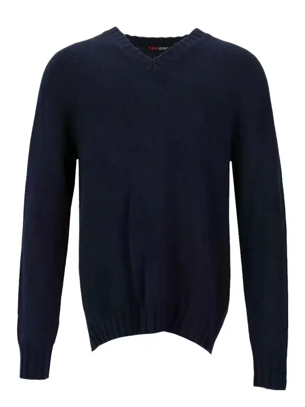LA ROSE V-neck Sweater - Blue