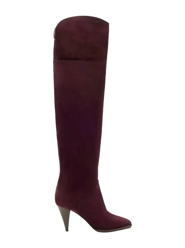 Casadei Venus Suede Over-the-knee Boots - Red