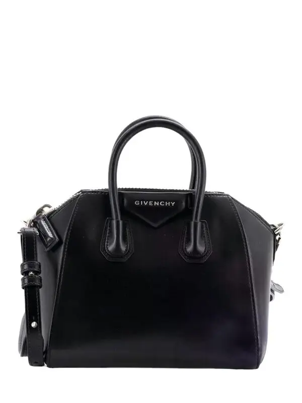 Givenchy Antigona Bag Glazed Leather Mini Satchel - Black