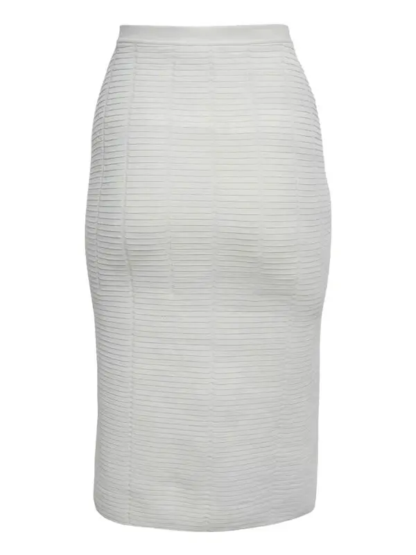 Giorgio Armani Rib-knit Pencil Mini Skirt - Neutrals